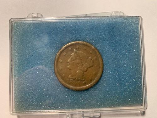 1854 Large One Cent Braided Hair Better Grade United States Coin 170 ...