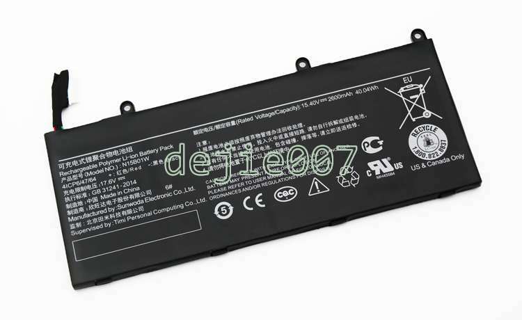 New Laptop Battery For Xiaomi TM1709 N15B01W TM1802-AA/AC/AD/AN/AP/AM ...