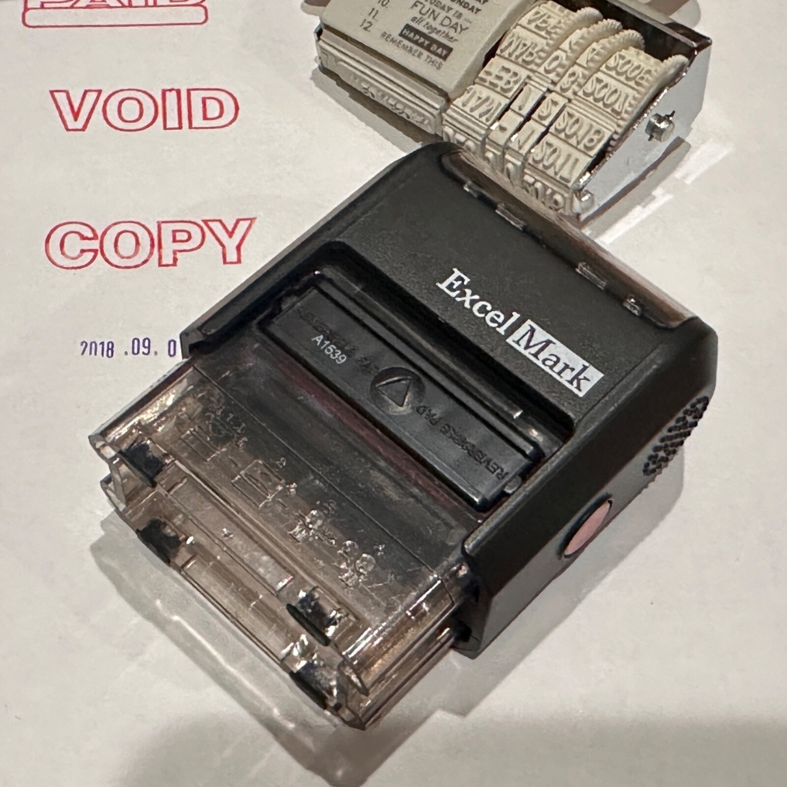 Self Inking Stamps - Paid, Received, Copy, Void, Revised, Approved ...