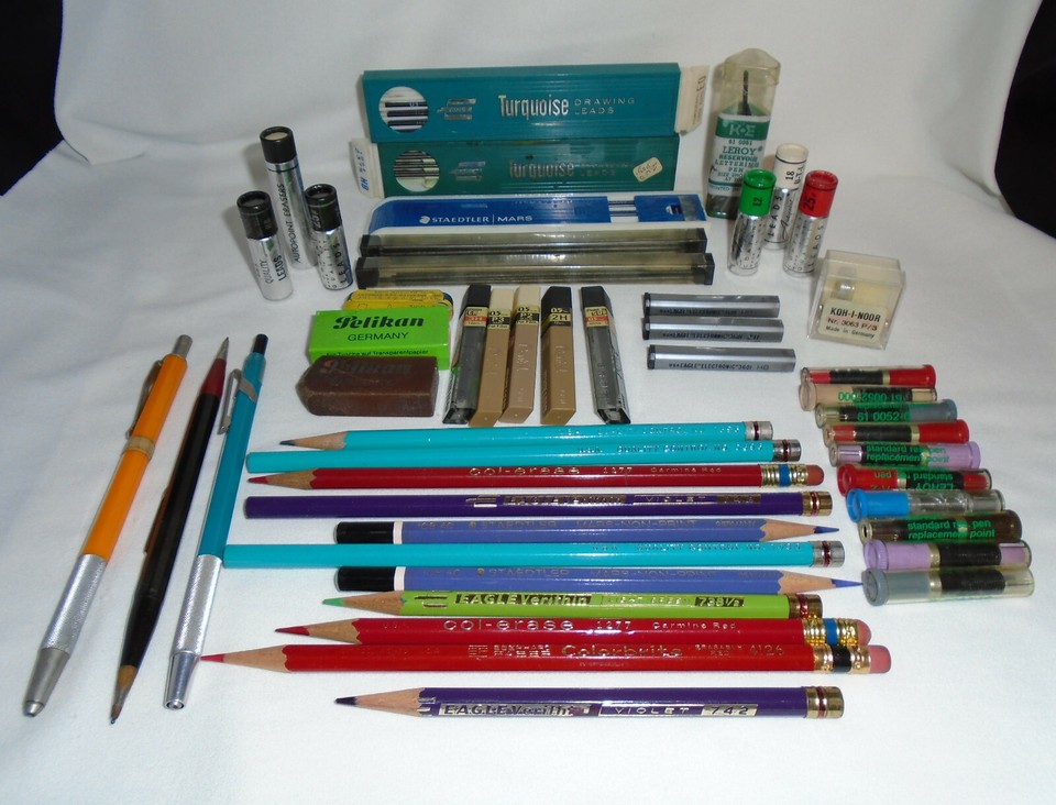 Vintage Mechanical Pencil Lead Pencils Drafting Accessories Lot Leroy ...