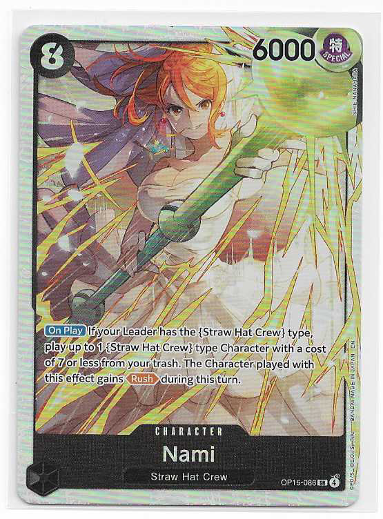 ONE PIECE ADVENTURE ON KAMI'S ISLAND NAMI OP15-086 FOIL (NEVER PLAYED ...