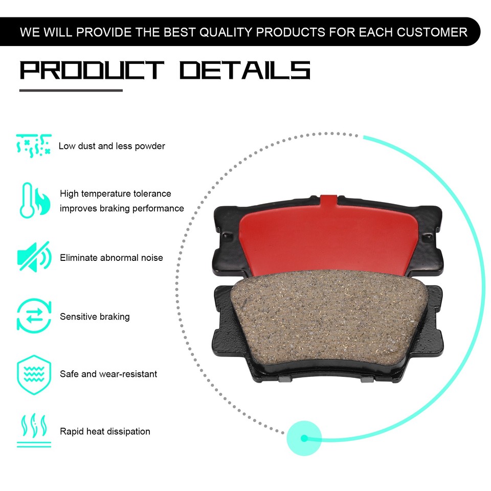 OE Fit Rear Ceramic Brake Pads Toyota Camry RAV4 Lexus ES350 Matrix ...