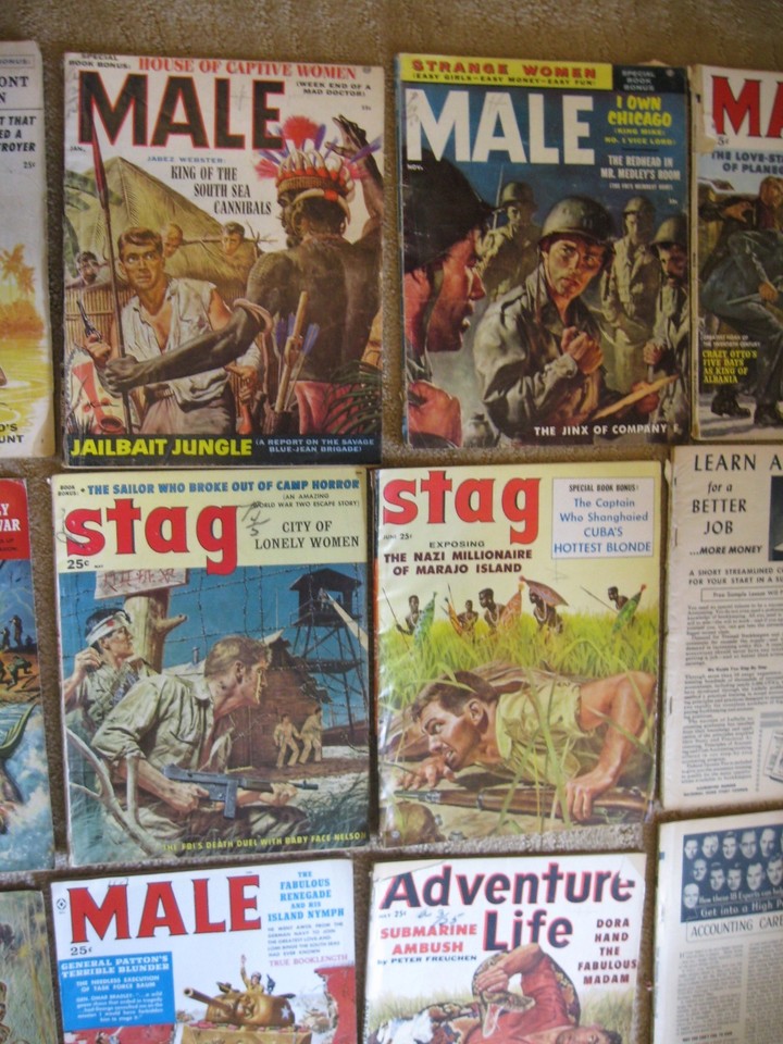 Vintage 15 Men's Adventure Magazines, Stag, Male, plus 2 more | eBay