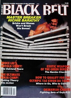 7/86 BLACK BELT RICHIE BARATHY BRUCE LEE GOJU-RU KARATE KUNG FU MARTIAL ...