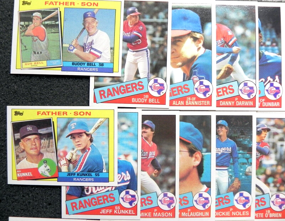 Texas Rangers 1985 Topps 29-Card Team Exact Set (A) _ Stored by Us ...