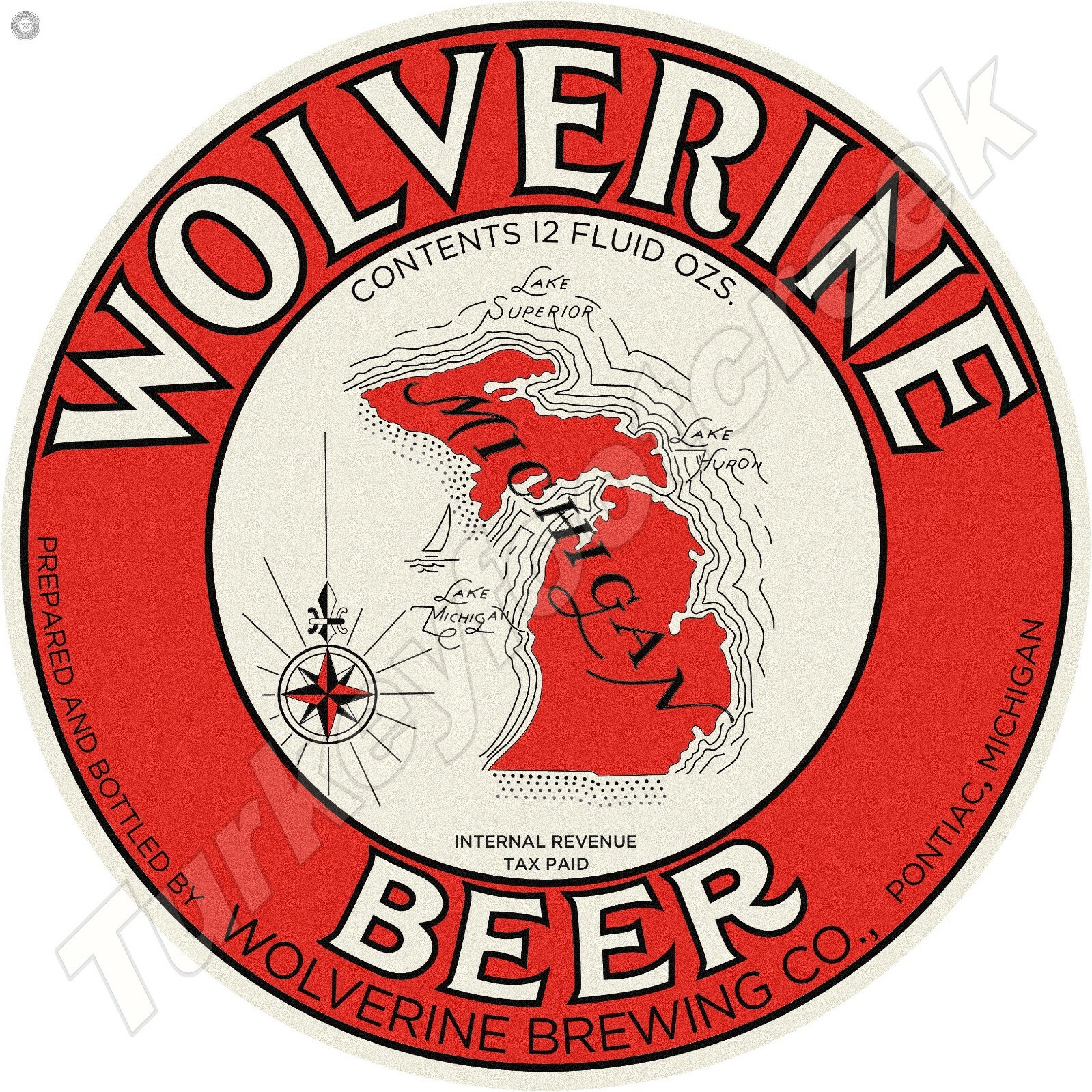 Wolverine Beer 11.75" Round Metal Sign | eBay