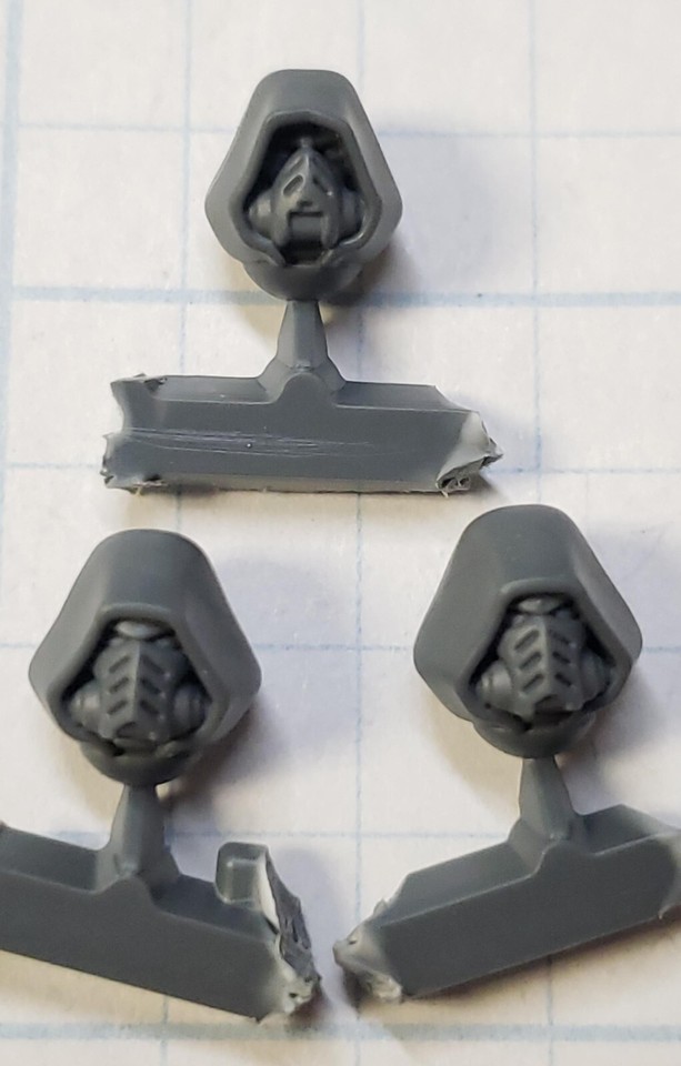 40k Dark Angels Bits Upgrade Hooded Veteran Helmet Respirator Heads x3 ...