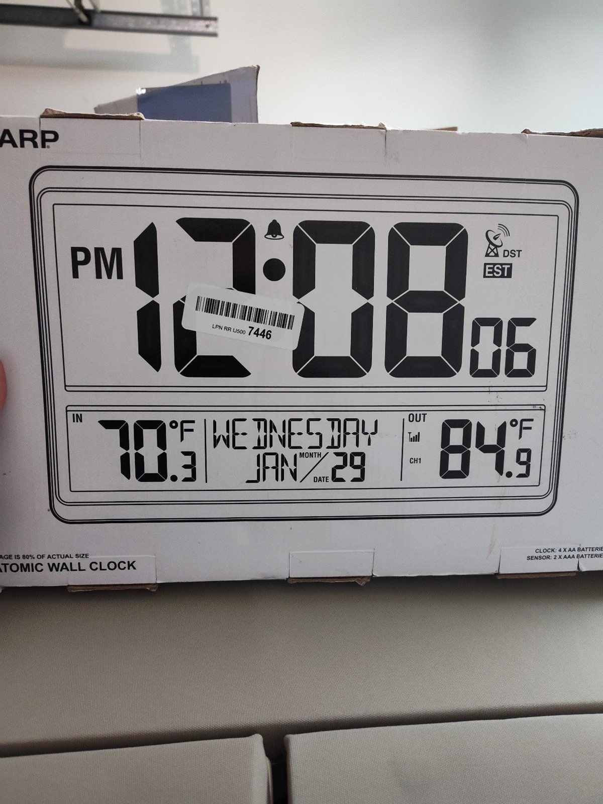 Sharp clock and temp display | eBay