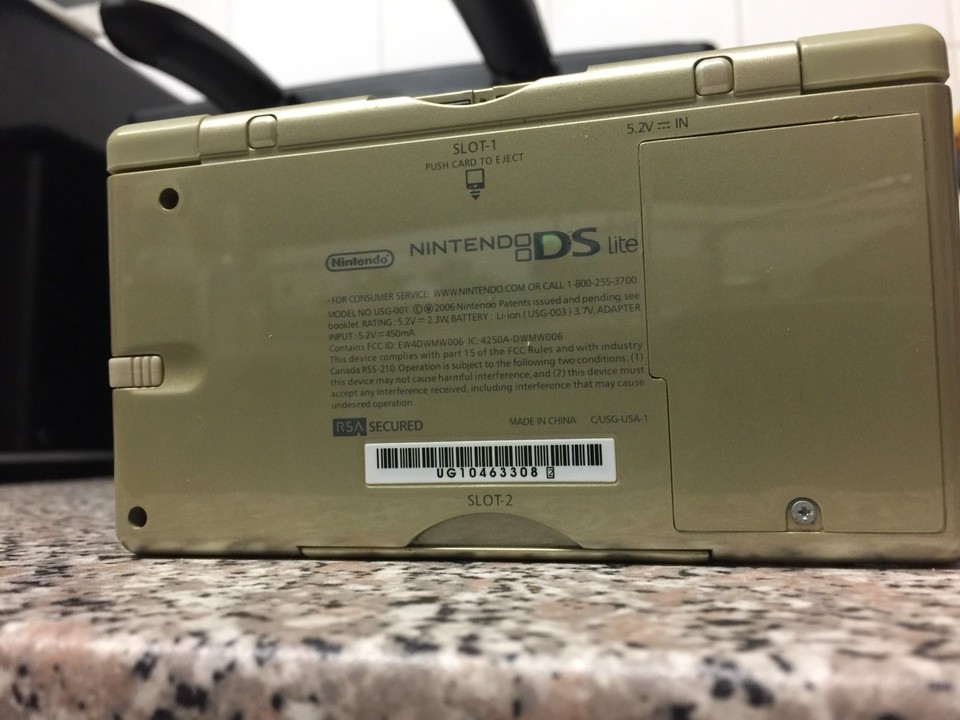 Nintendo DS Lite Legend of Zelda TriForce Edition Gold Handheld System ...