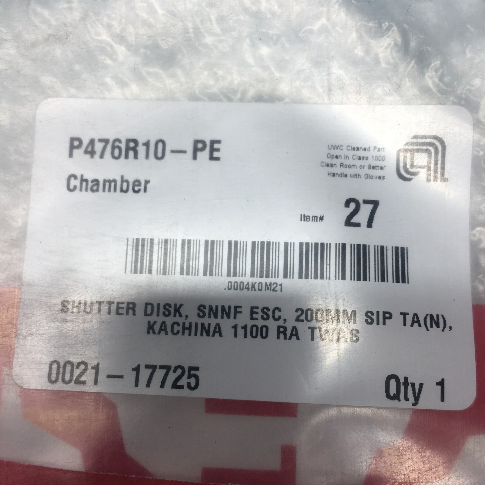 AMAT Applied Materials 0021-17725 Shutter Disk 200mm Ta-besc Tosoh for ...