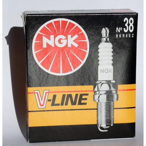 NGK Zündkerze BKR 6 EZ V-Line Nr. 38 - BKR6EZ VLINE 38 - 6717 - 4 Stück ...