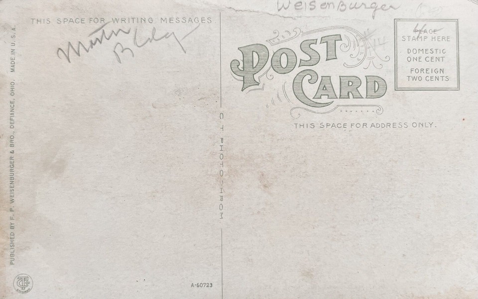 1907-15 Postcard PC STREET SCENE DEFIANCE, OHIO Store Fronts, Brick Rd ...