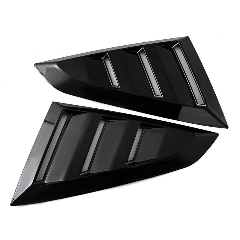 For 2024 2025 Ford Mustang GT Gloss Black Rear Window Louver Cover Sun ...