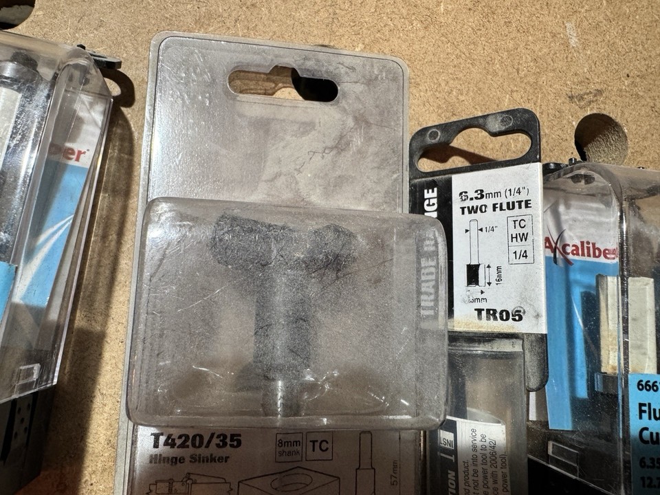 Router Bit Job Lot Trend and Axcalibre Various Size and Conditions See ...