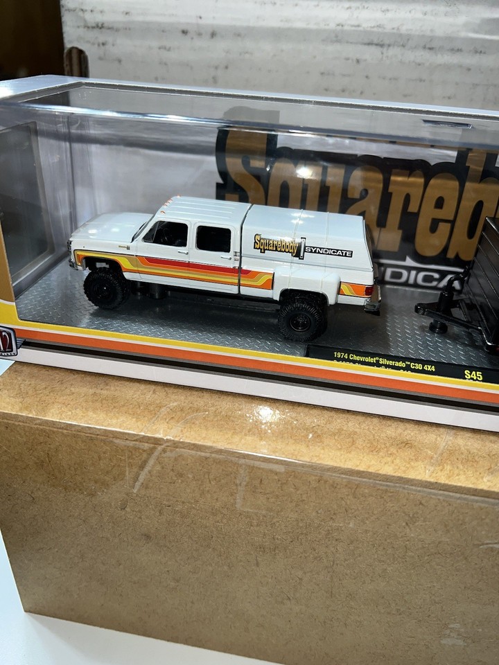 M2 Machines Squarebody Syndicate 1974 Chevy Silverado C30 1973 Van G10 ...