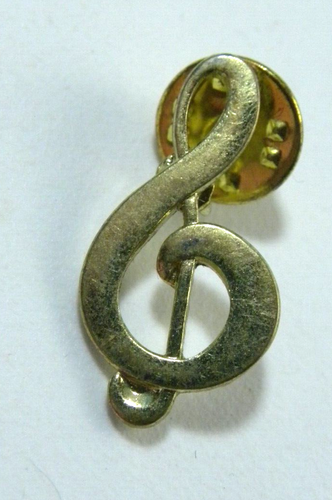 Vintage Treble Clef Pin Gold Tone Music Hat Lapel | eBay