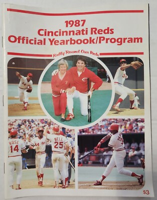 1987 Cincinnati Reds Official Yearbook/Program ~ Pete Rose Cover | eBay