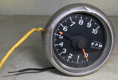 vintage ~AUTO METER 10,000 R.P.M. TACHOMETER~ old car tach GM/Chevy ...