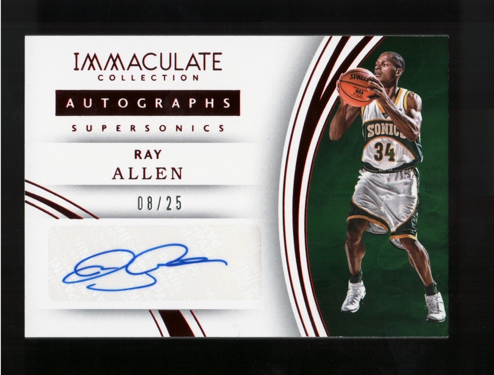 2015-16 🔥 RAY ALLEN IMMACULATE COLLECTION 💎 AUTO AUTOGRAPH 🌟 SSP /25 💥 ...