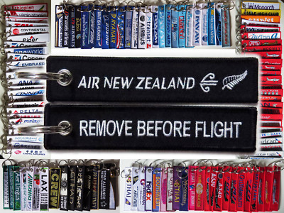 Keyring AIR NEW ZEALAND keychain tag Crew Pilot - BLACK - | eBay