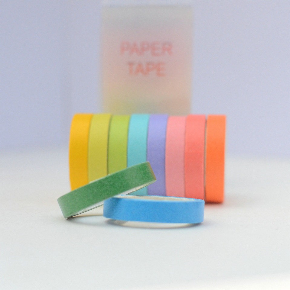 Rainbow Washi Sticky Paper Masking Adhesive Decorative Tape ...
