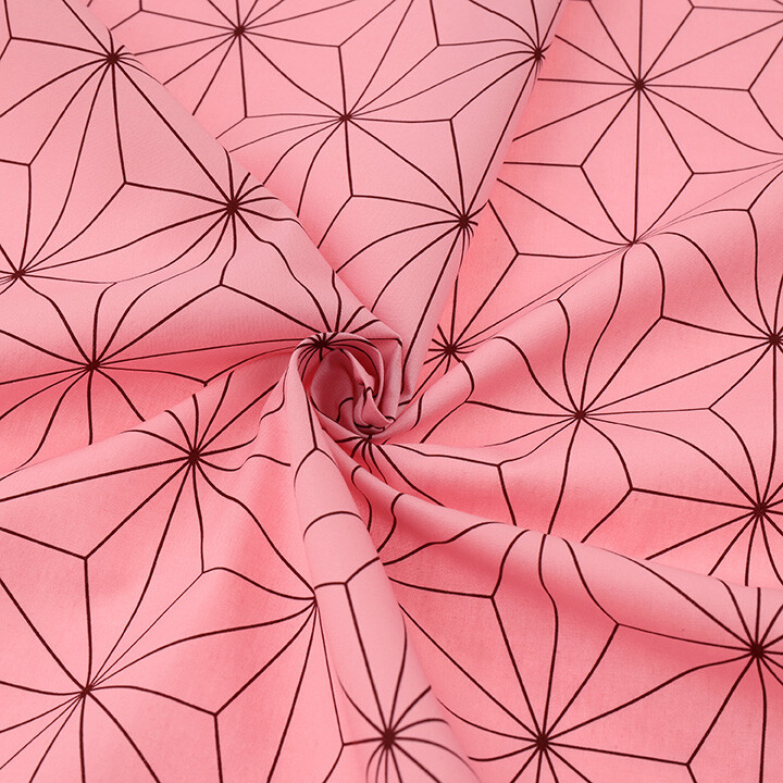 Large Pattern Asanoha Demon Slayer Japanese cotton 100% Cloth Fabric ...