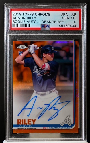 AUSTIN RILEY 2019 Topps Chrome Orange Refractor RC Auto 8/25 PSA 10 | eBay