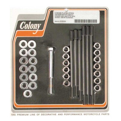 Colony Motorcycle Motorbike Crankcase Bolt Kit Hex Chrome For 36-39 ...