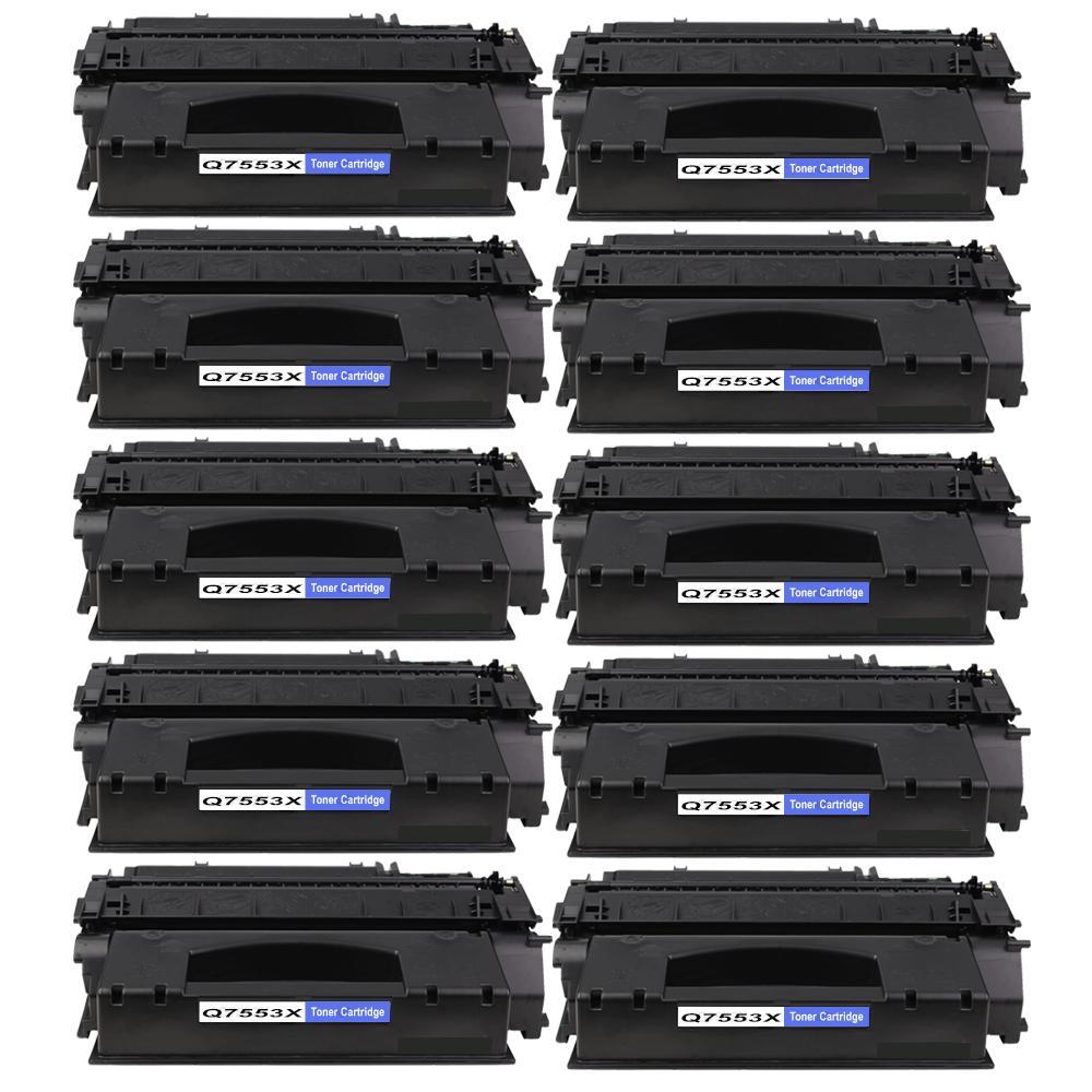 10 Black Toner Cartridge For HP LaserJet P2012 P2013 P2014 P2015 P2015d ...