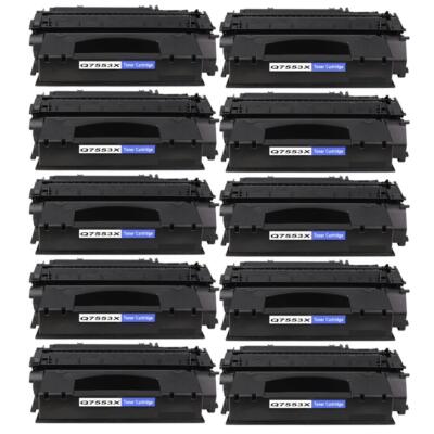 10 Black Toner Cartridge For HP LaserJet P2012 P2013 P2014 P2015 P2015d ...