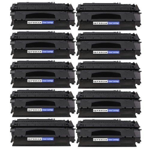 10 Black Toner Cartridge For HP LaserJet P2012 P2013 P2014 P2015 P2015d ...