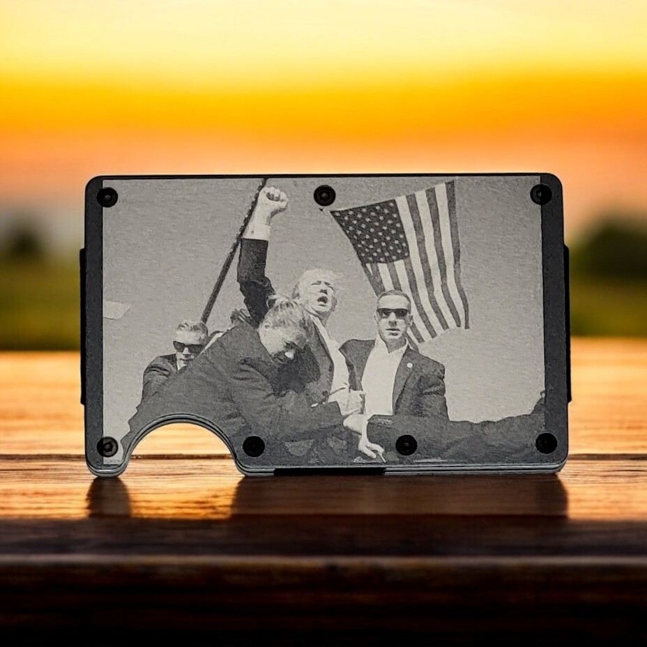 Engraved In USA, "Trump Legend," Slim Wallet, RFID Blocking Aluminum ...