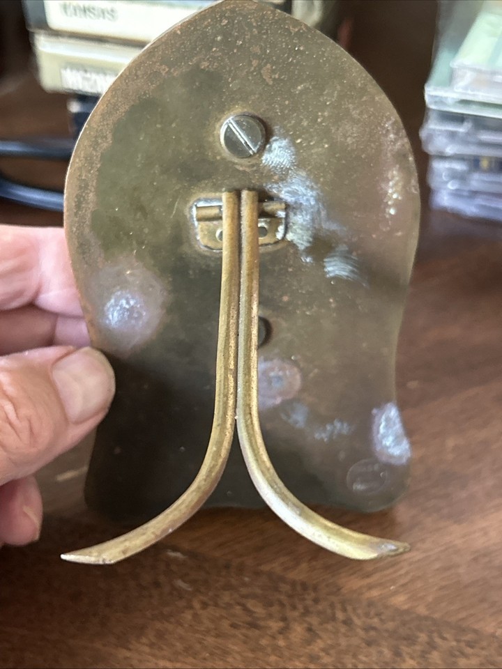 ROSA MYSTICA VIRGIN MARY BRONZE MEDELLION ON BASE STAND ONYX DROPSY ...