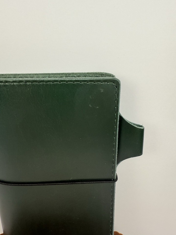 Chic Sparrow Retired Antique/Olive? Green Leather Travelers Notebook | eBay