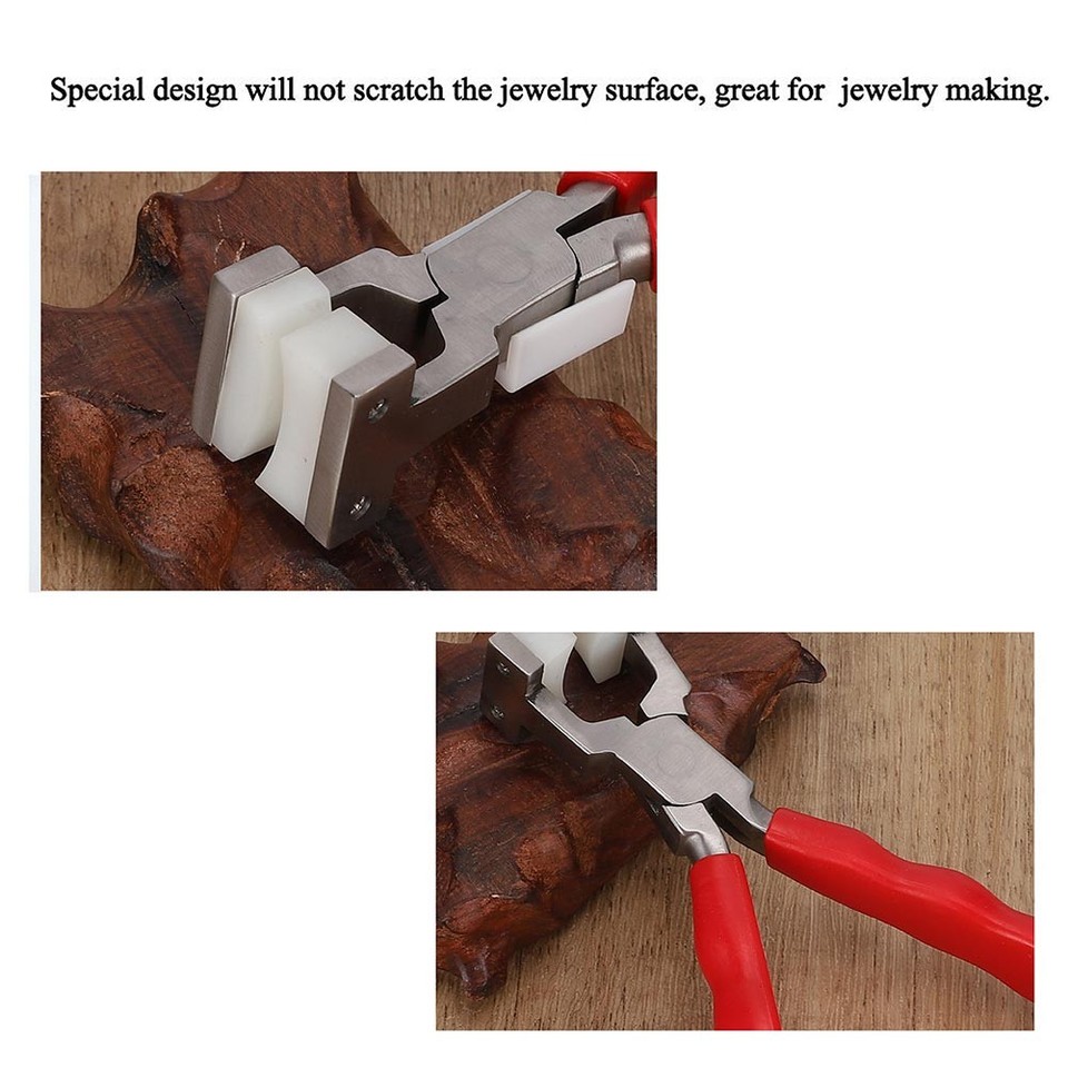 Double Flat&Round Nylon Jaw Pliers Bracelet Jewelry Making Tool | eBay