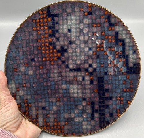 RARE! DENBY ENGLAND Stoneware Swatch Pattern 9" Lunch Plate EUC | eBay