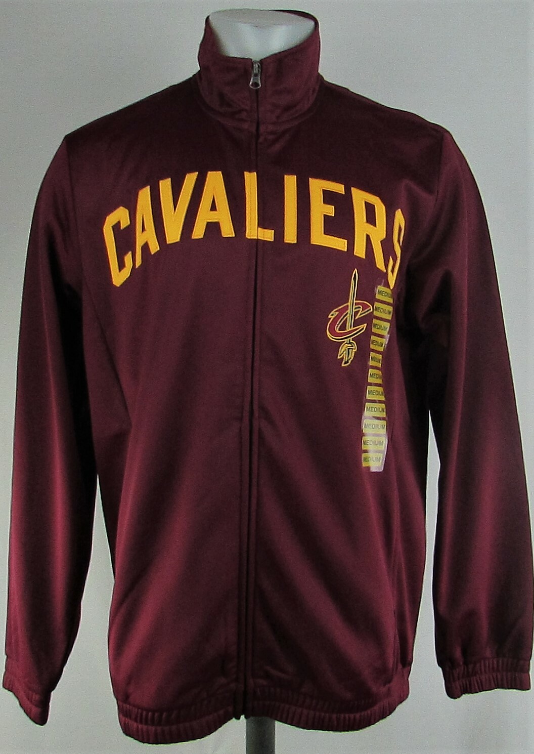 NBA Cleveland Cavaliers Jacket XL Wine & Gold With Tags Full Zip Cavs ...
