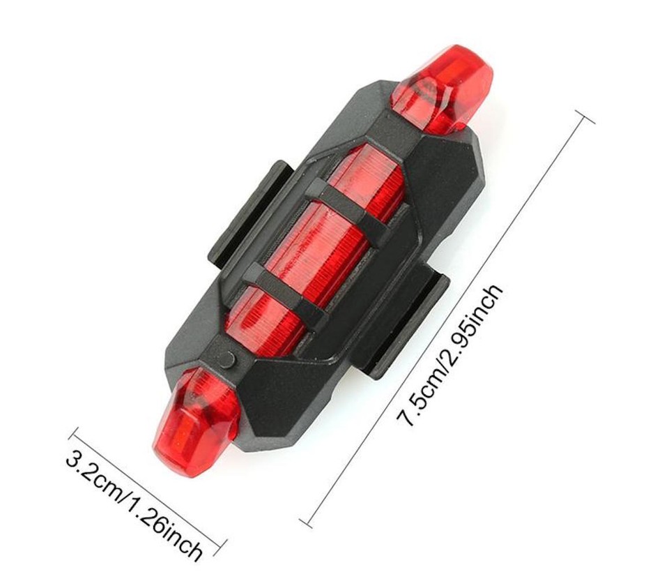 RECHARGEABLE LED FRAME Waterproof Flashing Modes Bike Bicycle Tail ...