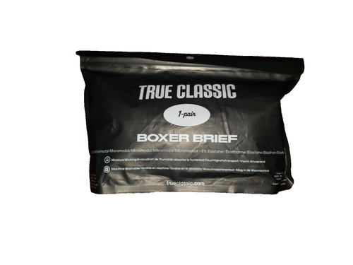 TRUE CLASSIC Black Boxer Brief - Size Medium | eBay