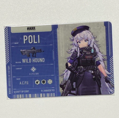 Goddess of Victory Nikke Metallic Pass Collection Card POLI Bandai ...