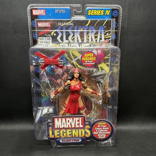 Marvel Legends Series 4 Elektra 6” Action Figure with Comic Book 2003 ...