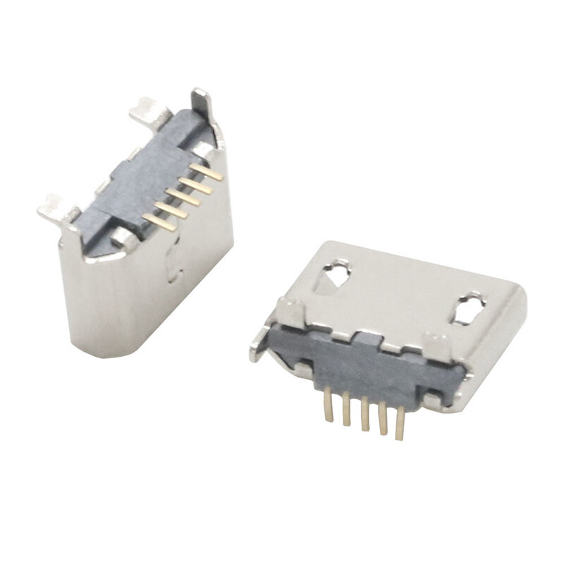 10Pcs Micro 5 Pin Connector USB Female Socket USB 5P 180 Degree ...