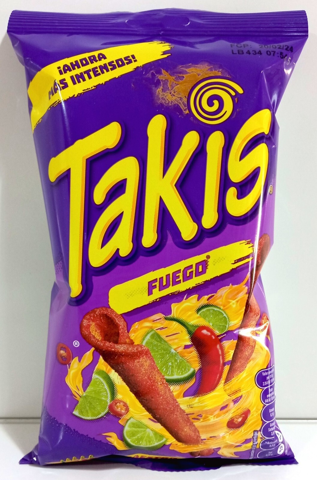Rollitos de maíz - 10 unidades Bimbo Takis Fuego Sabor lima picante 90 ...