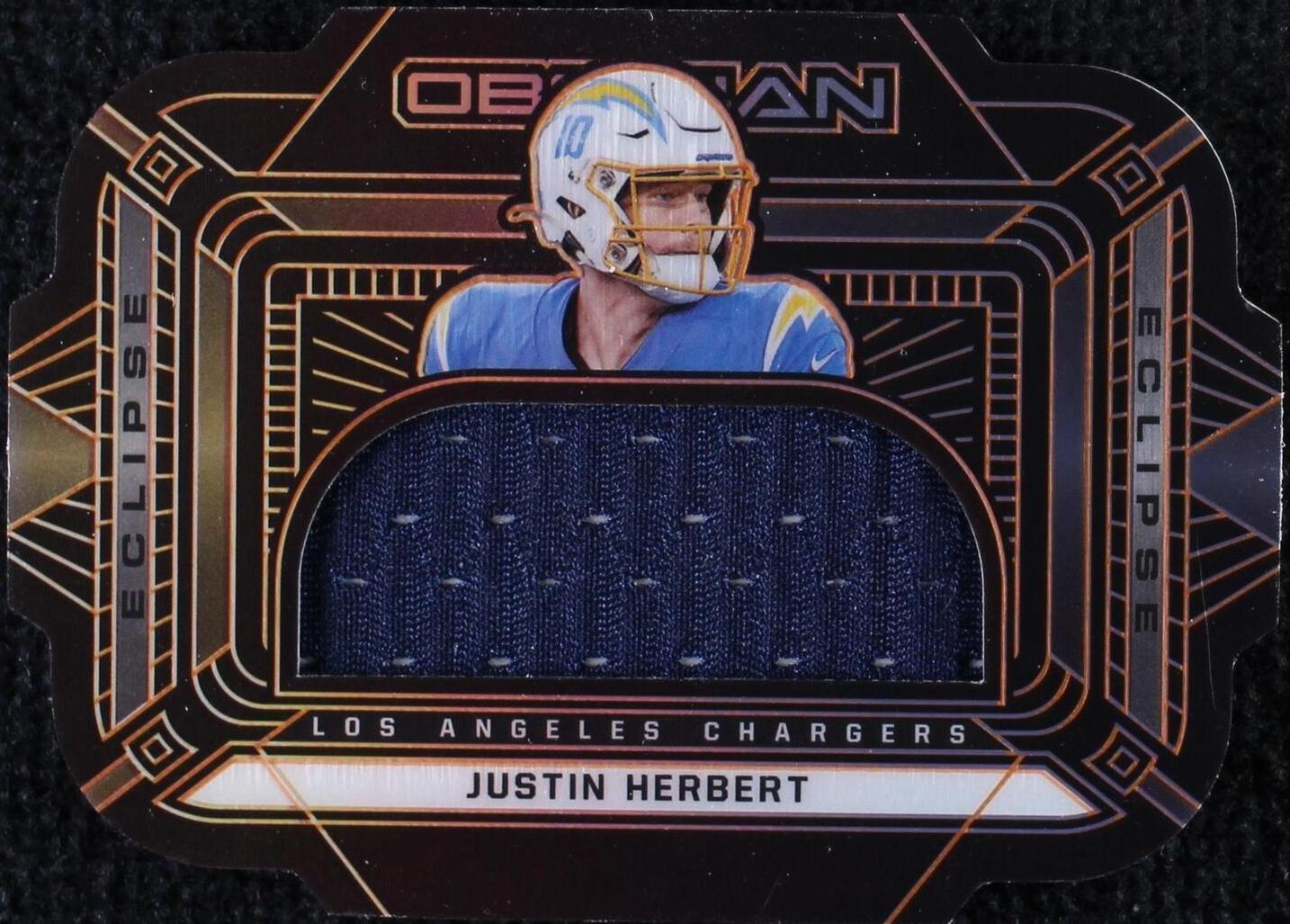 2021 Panini Obsidian - Eclipse Justin Herbert #E-JH Electric Etch ...