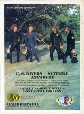 1979 U.S.Divers PRINT AD Scuba Diver His and Her Wet Suits | eBay