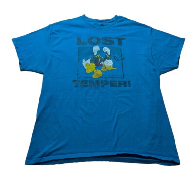 Disney Parks Donald Duck Lost Temper Blue T-shirt Adult Unisex X-Large ...