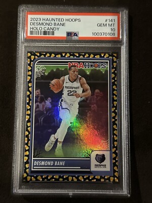 PSA 10 2023-24 Panini NBA Haunted Hoops #141 Desmond Bane Holo Candy ...