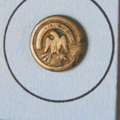 Bb USA Eagle 1820's - 30's ANTIQUE Patriotic BUTTON RICH ORANGE 13mm ...