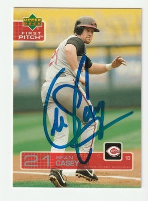 Sean Casey Signed 2003 Upper Deck First Pitch Card #247 Auto Reds ...