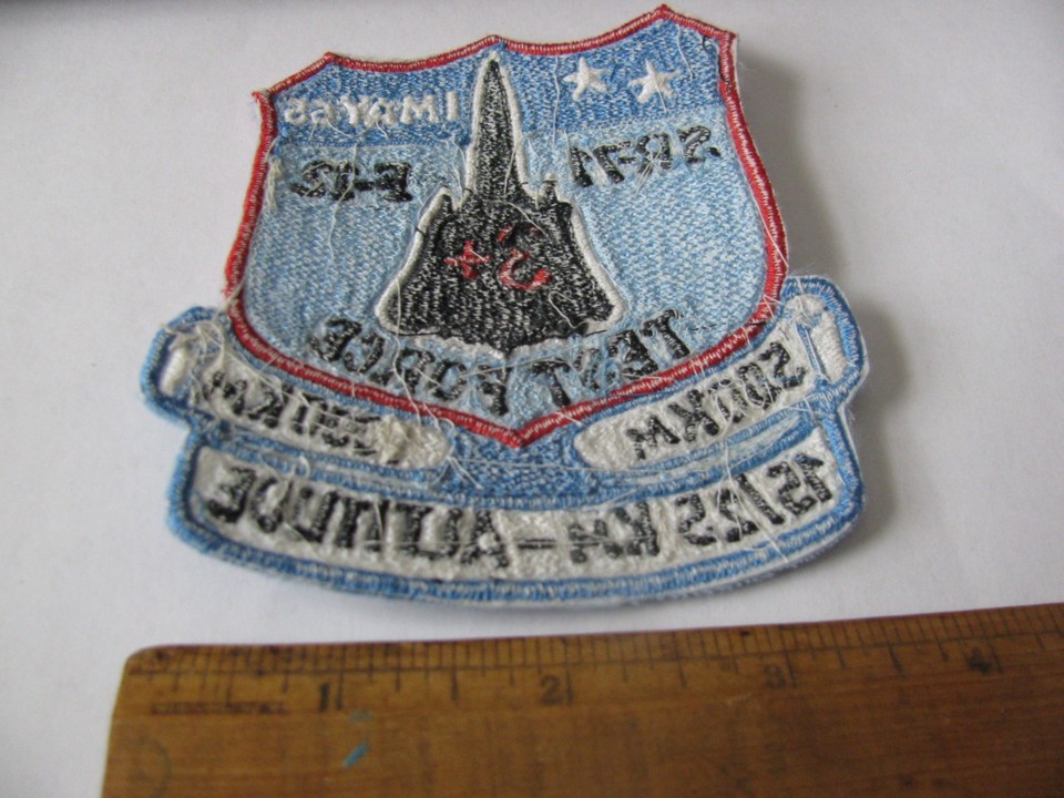 VINTAGE USAF SR-71 F-12 TEST FORCE LOCKHEED MARTIN 3.5" SEW ON PATCH ...